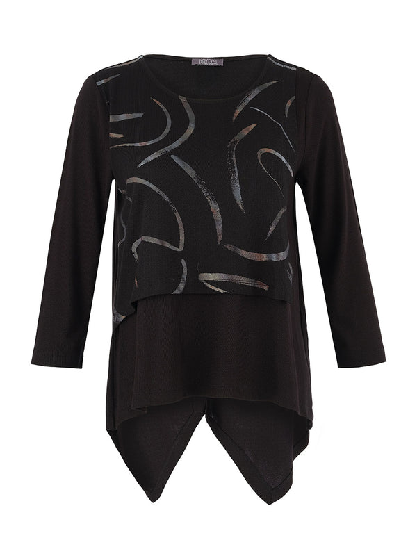 D75121 Viscose Layer Print Panel Top - Darling