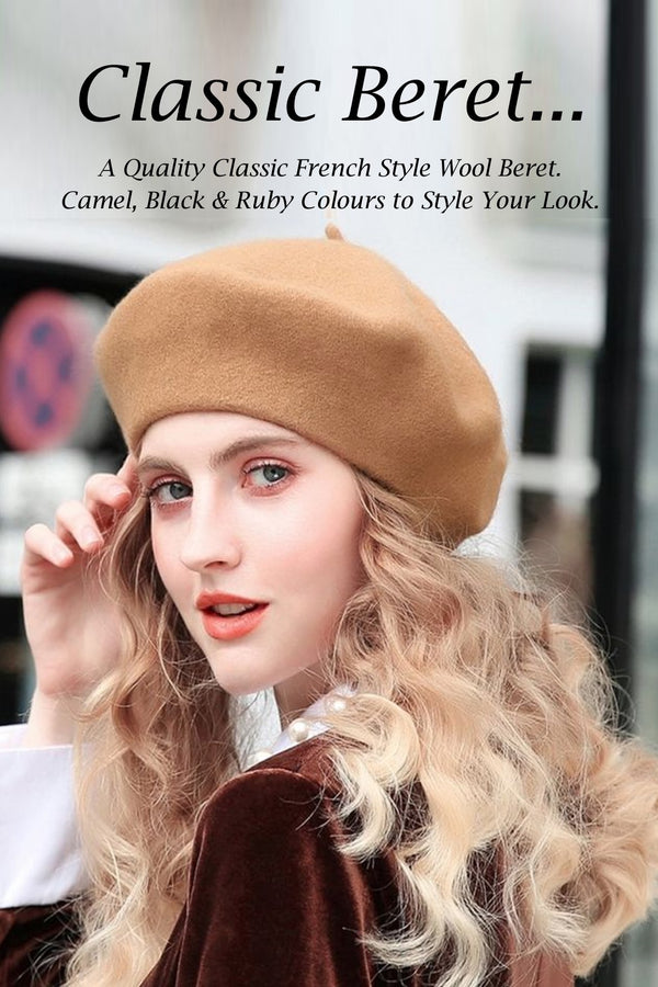 D0013 Classic French Wool Beret - Darling